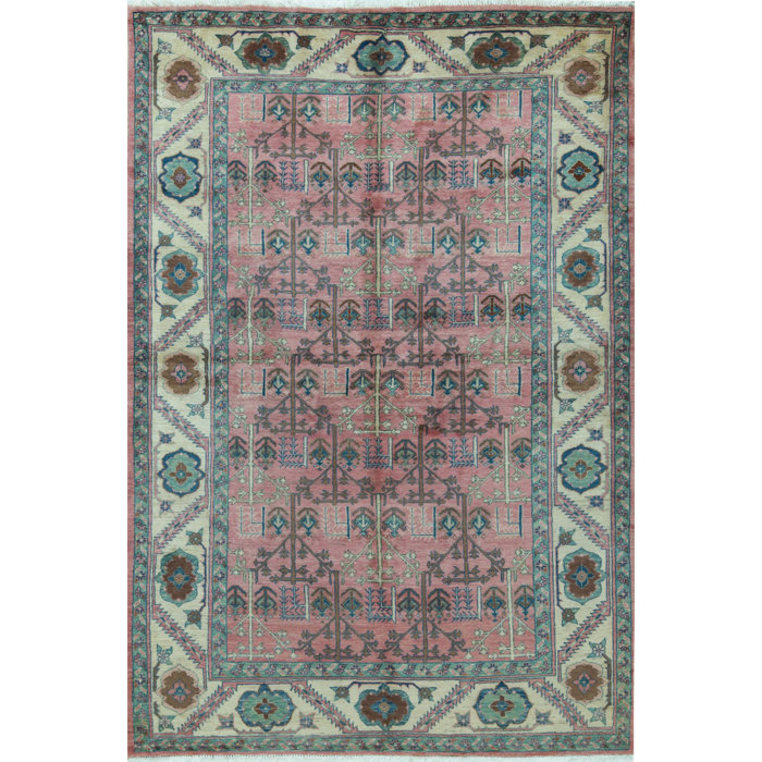 Bokara Rug Co., Inc. Hand-Knotted High-Quality Red and Green Area Rug ...