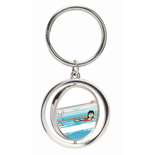 Printed Perfection Personalized Swimmer - Female Small Spinning Key ...