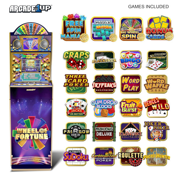 Arcade 1Up Arcade1Up Wheel of Fortune Video Arcade Games, 5 Foot Tall ...
