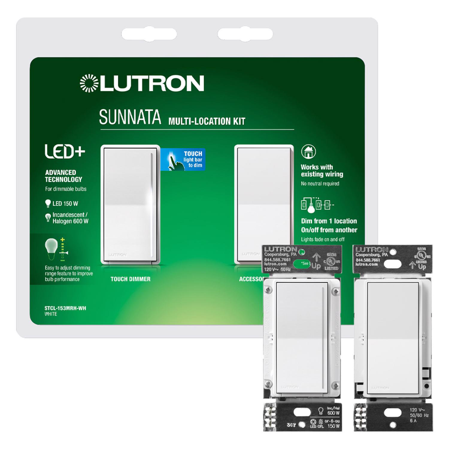 Lutron Sunnata White 150 W Rocker Dimmer 1 pk & Reviews | Wayfair