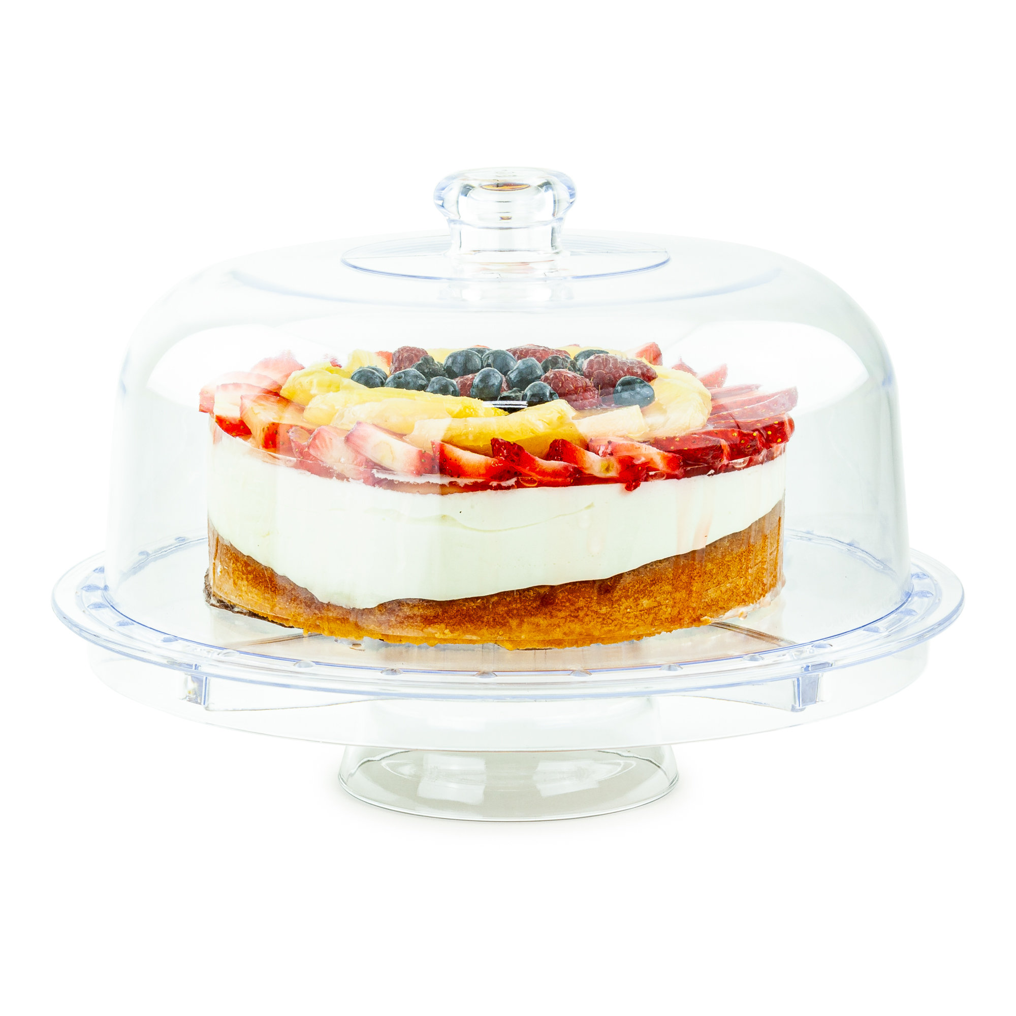 Imperial Home Multi-functional Acrylic Cake Stand with Single Tier ...