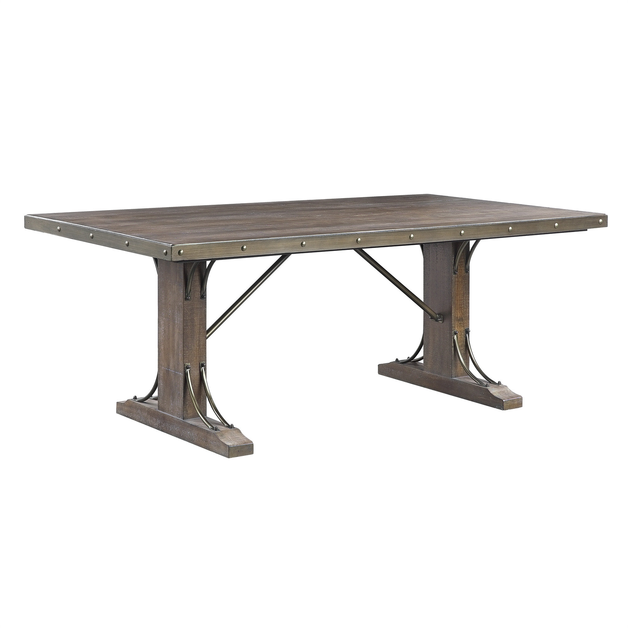 Red Barrel Studio® Anbritt Dining Table In Weathered Cherry Finish ...