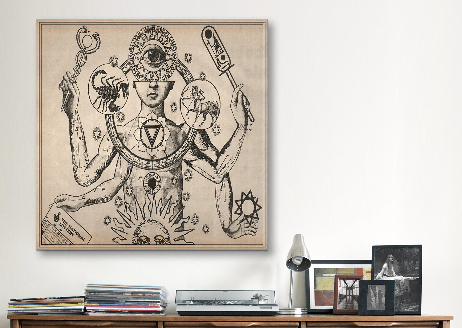 iCanvas Esoteric Figure Drawing Graphic Art on Canvas | Wayfair