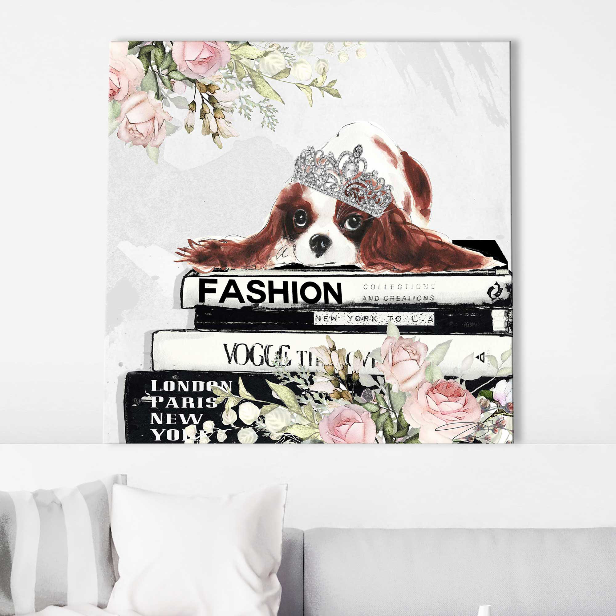 House of Hampton® King Charles Cavalier (Square) by By Jodi - Graphic ...