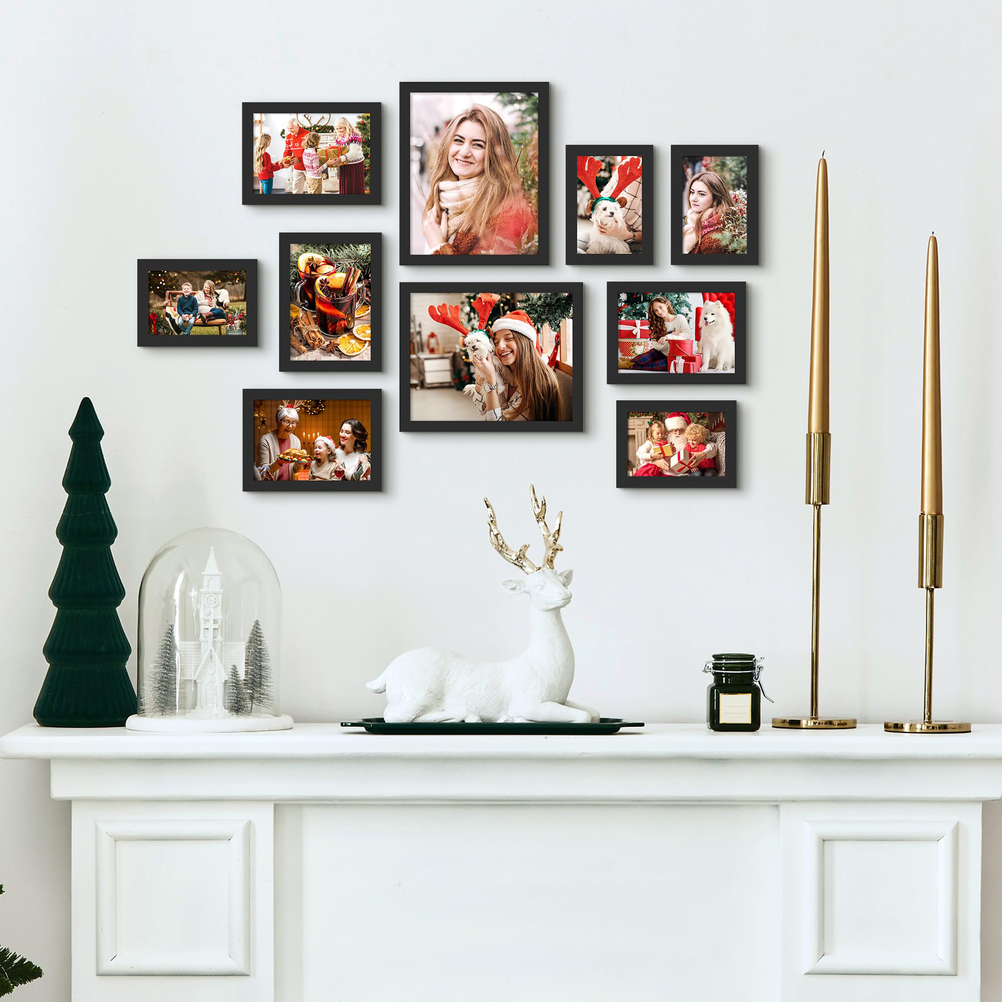 Latitude Run® Davian 10-Pack Collage Picture Frames Set - 2x 8x10, 4x ...