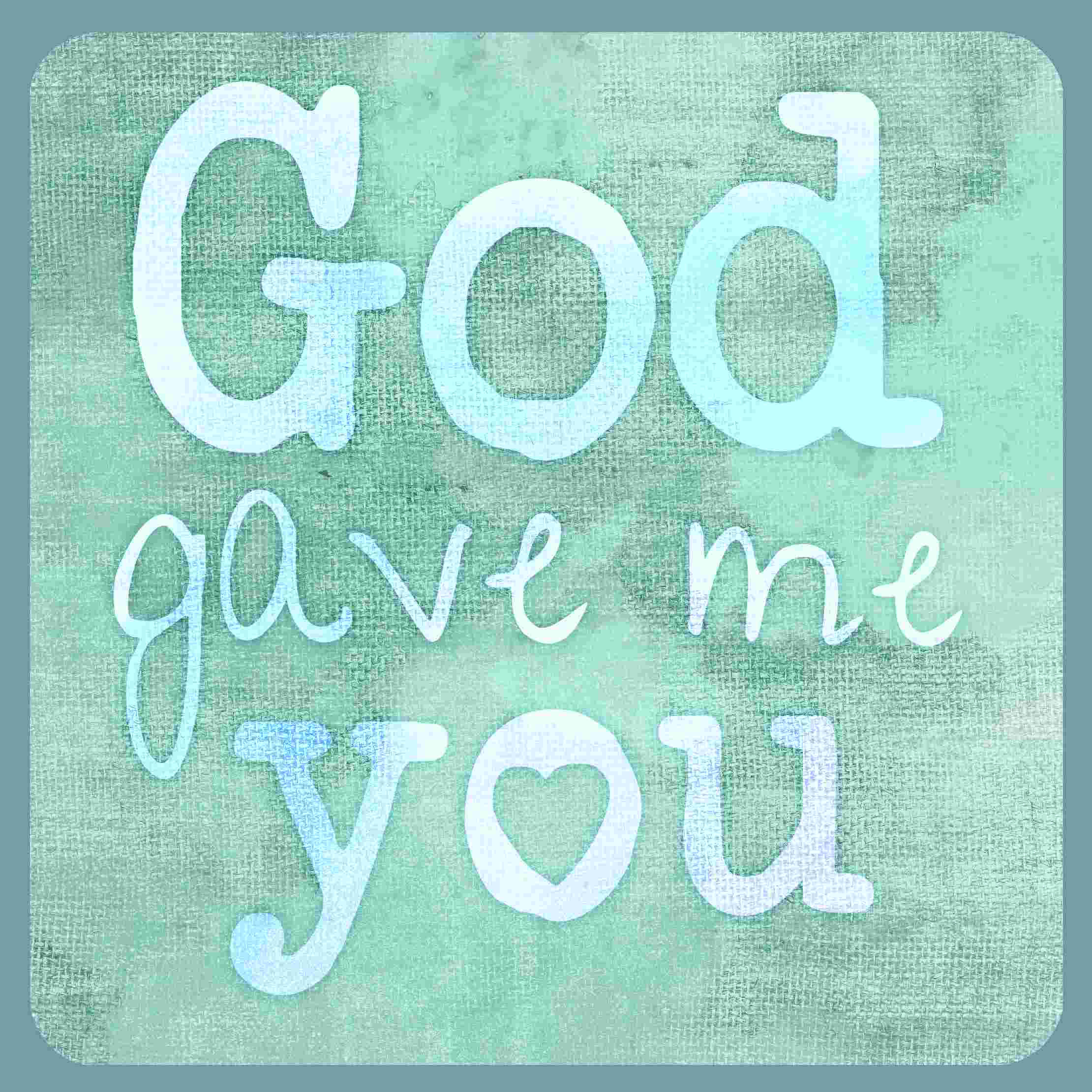 Trinx God Gave Blue - Wrapped Canvas Textual Art | Wayfair