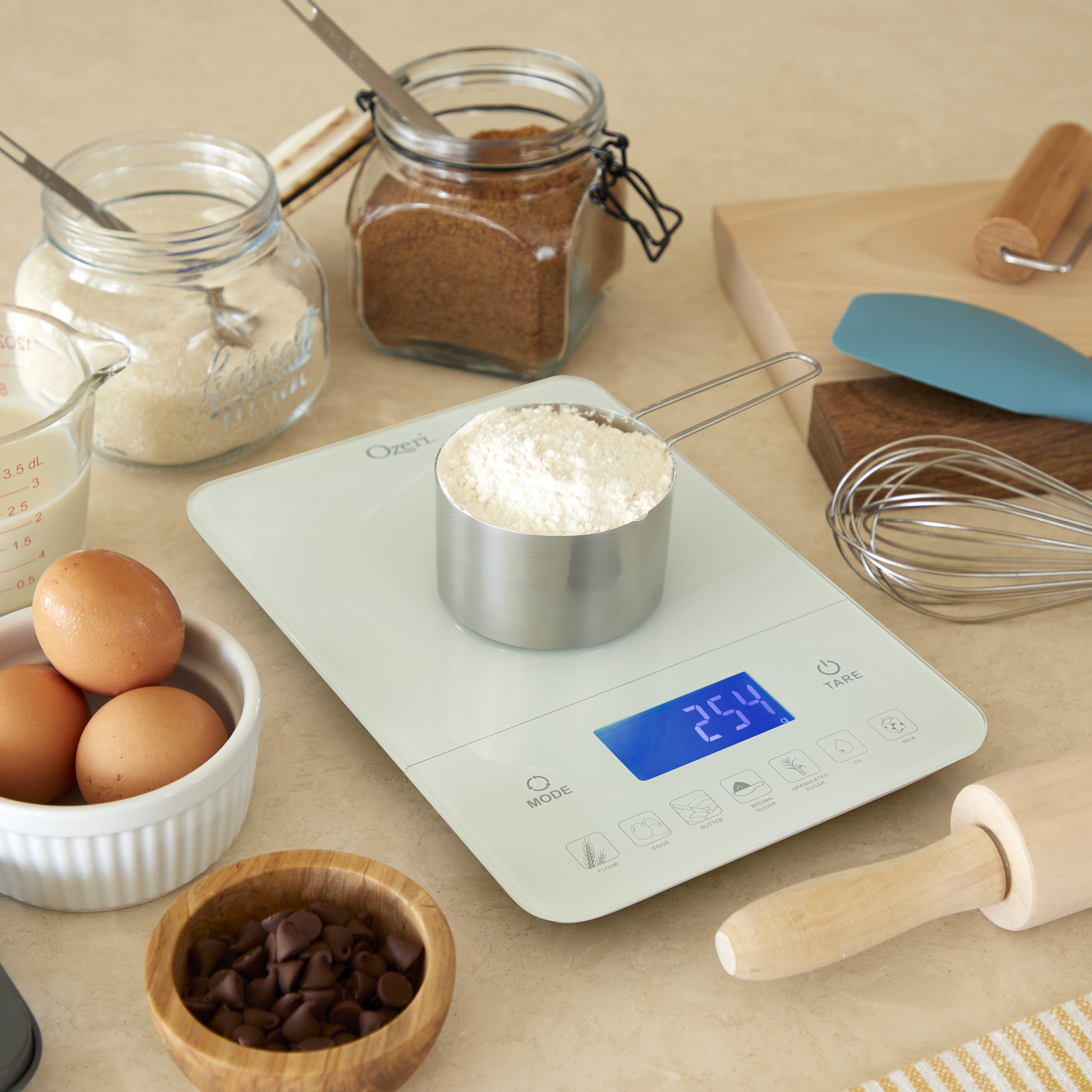 Ozeri Touch III 22 lbs (10 kg) Baker's Kitchen Scale with Calorie ...