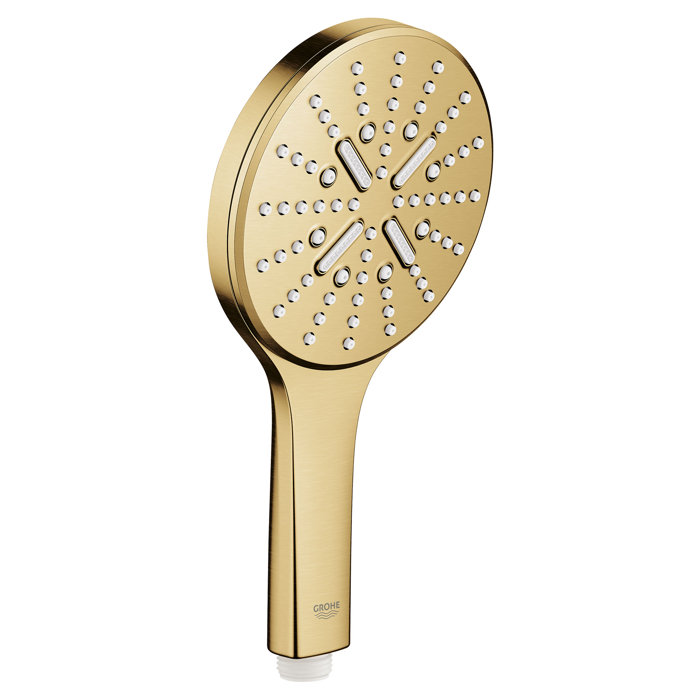 GROHE Rainshower 3-Setting Handheld Shower Head, Rain Jet Settings, 1. ...