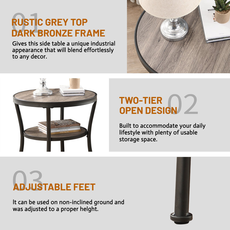 17 Stories Aderes Wood End Table with Storage & Reviews - Wayfair Canada