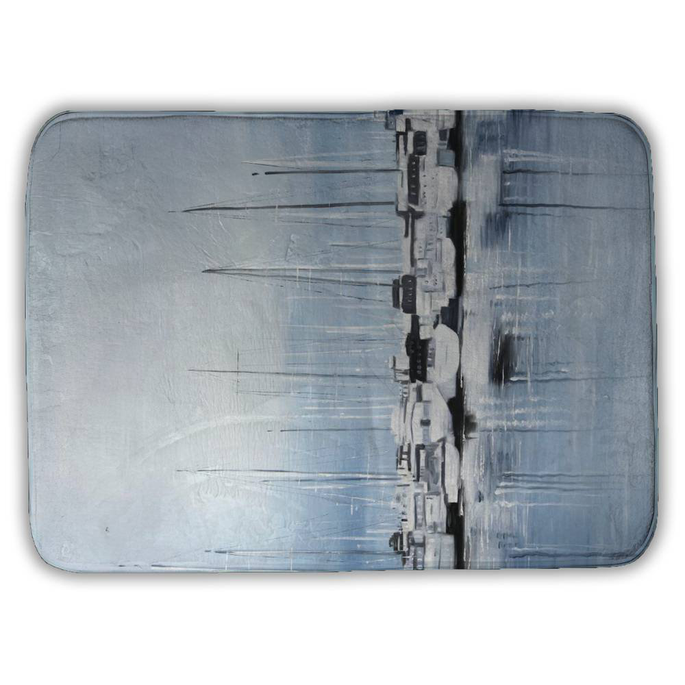 East Urban Home Boats at the dock 2 Bath Mat with Non-Slip Backing ...