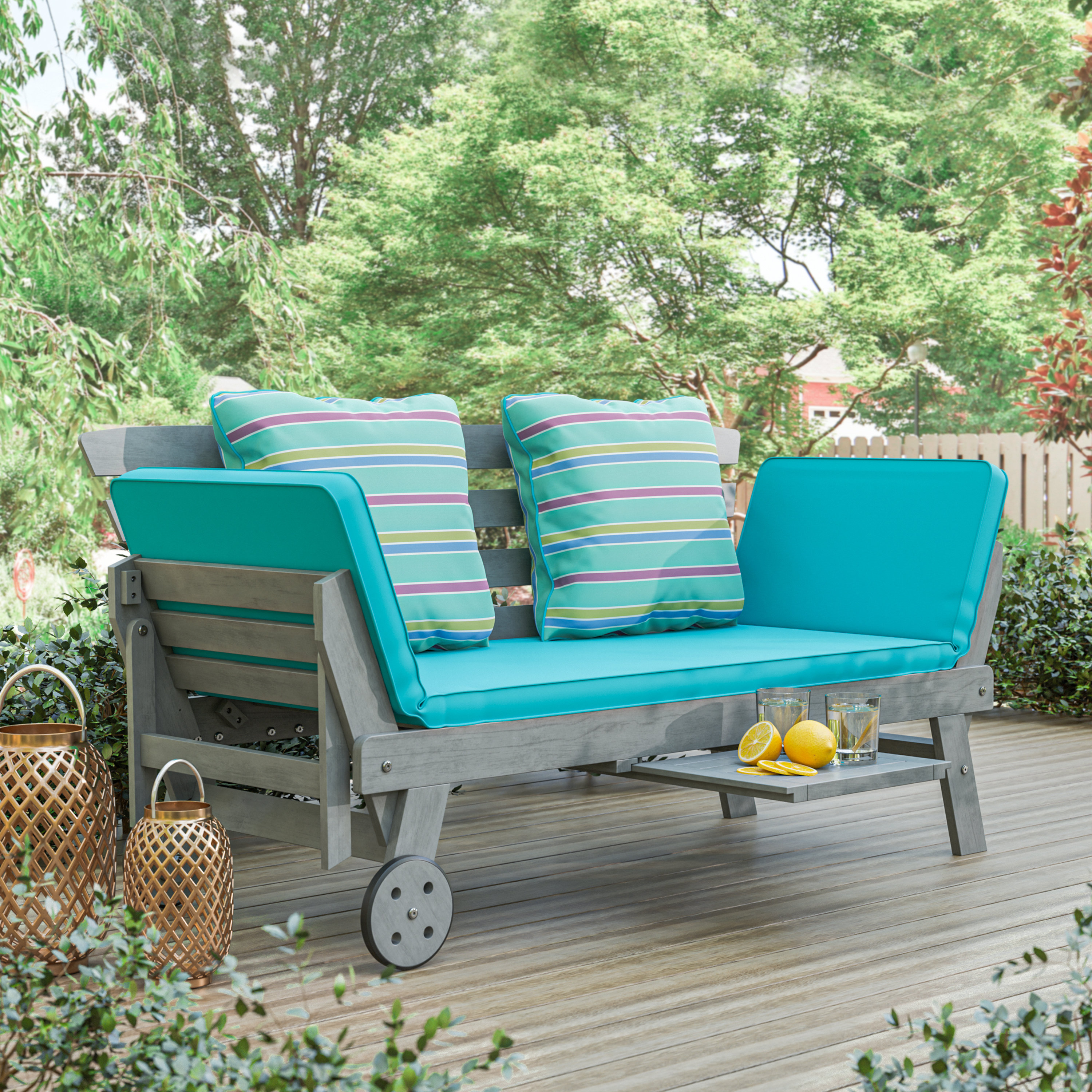 greemotion Adennis Wooden Convertible Bench | Wayfair