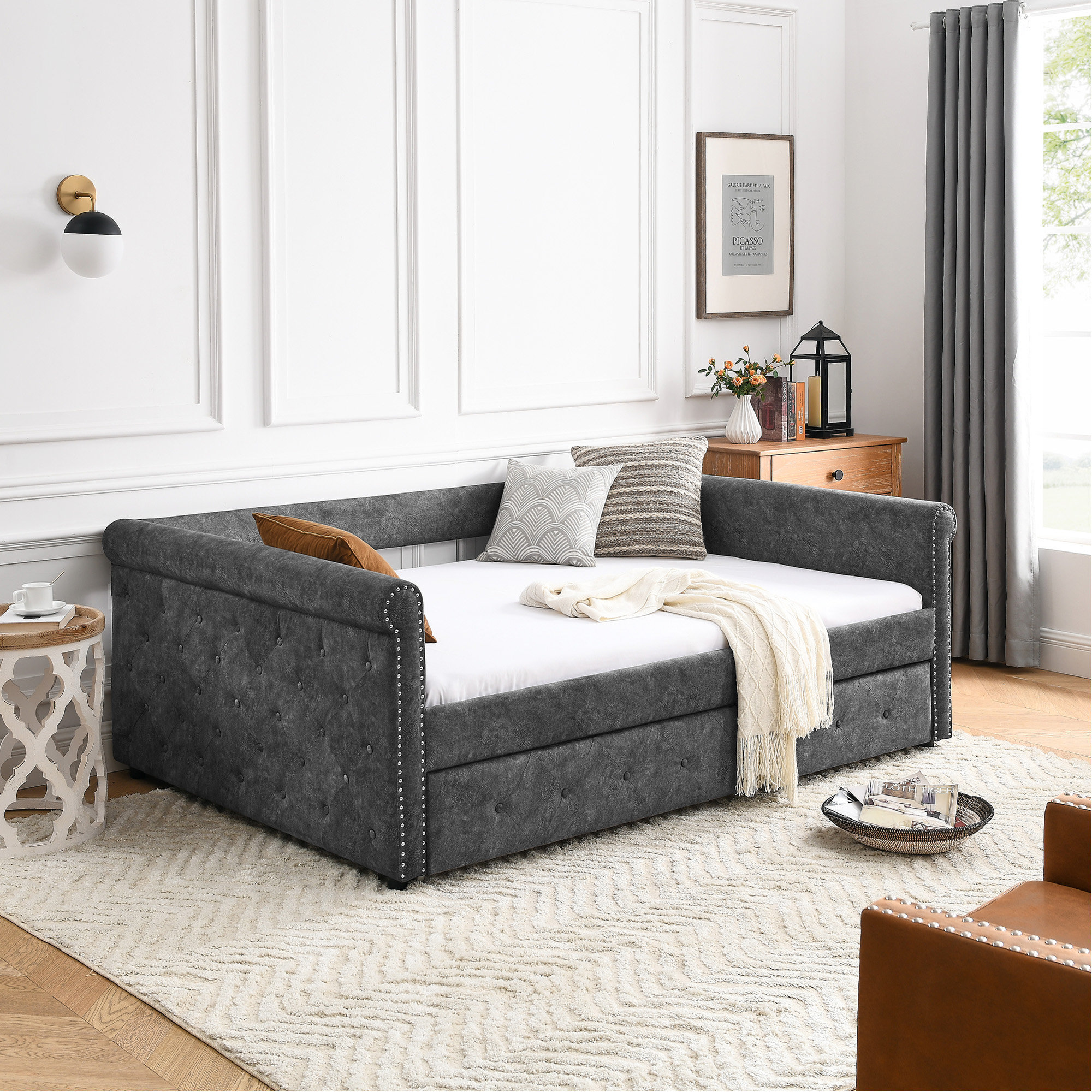 Lark Manor™ Upholstery Daybed With Trundle | Wayfair