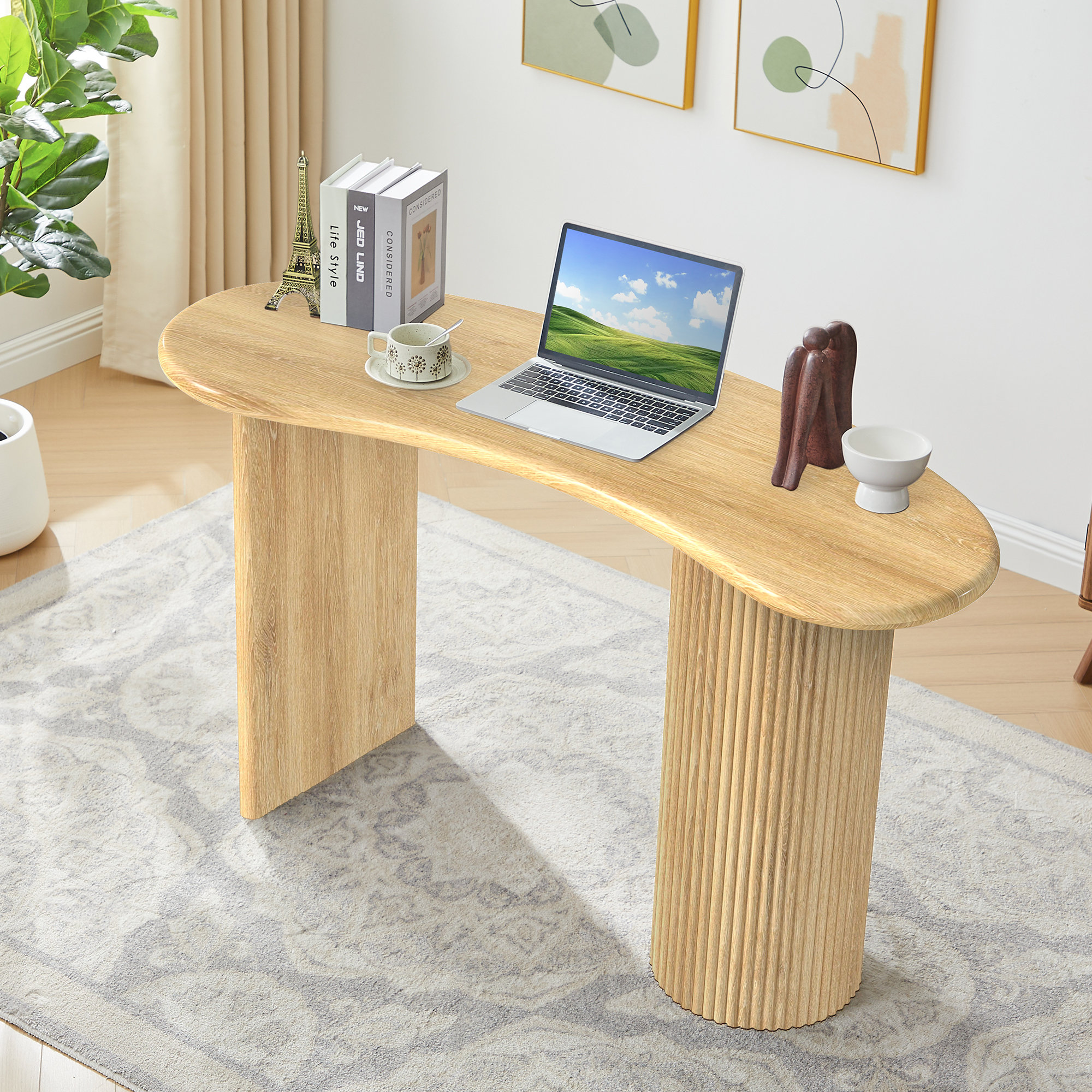 Ebern Designs Curved Writing Desk | Wayfair