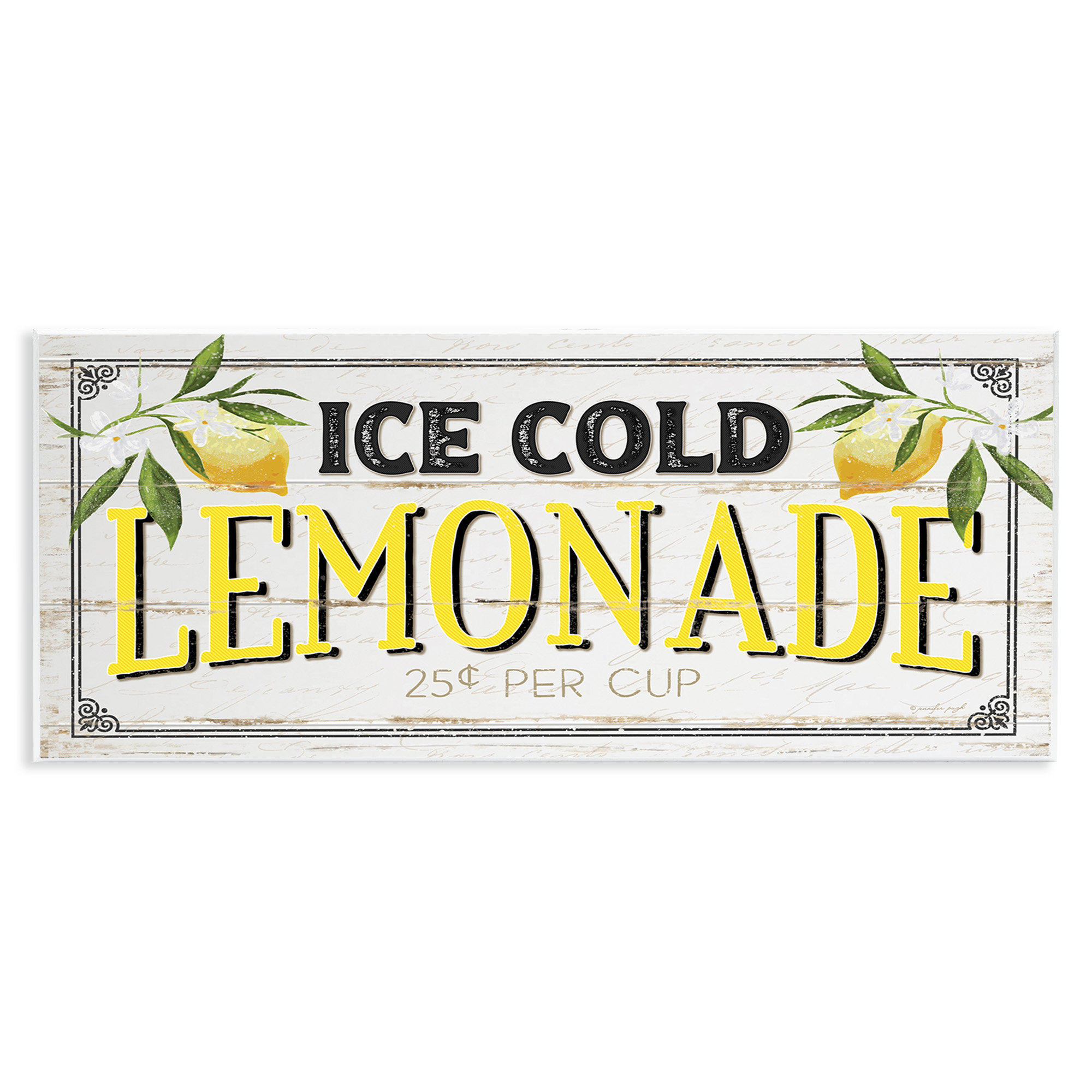 Stupell Industries Vintage Beverage Stand Sign Ice Cold Lemonade by ...