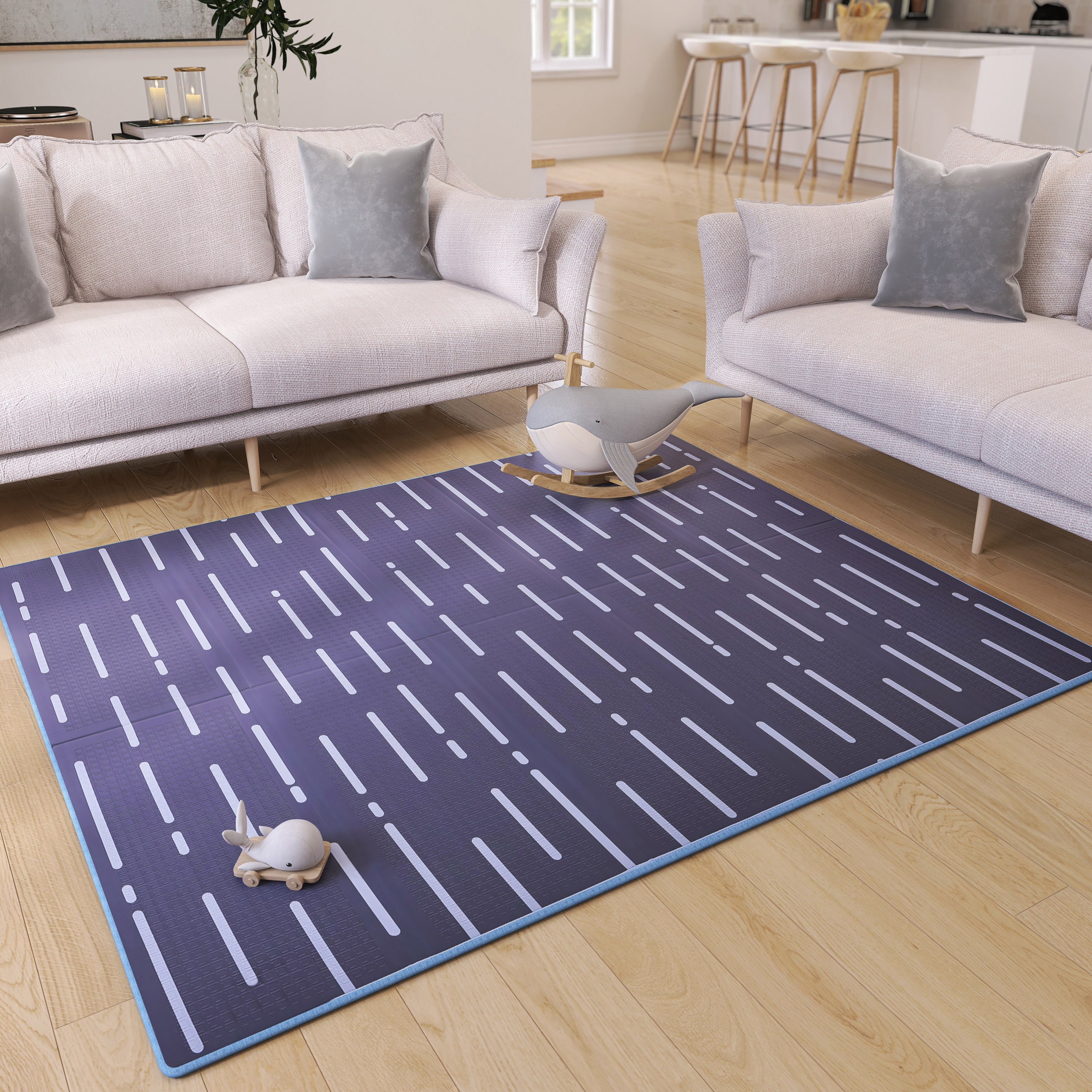 Evolur Cozycush Reversible Non-toxic Baby Kids Playmat || Foldable ...