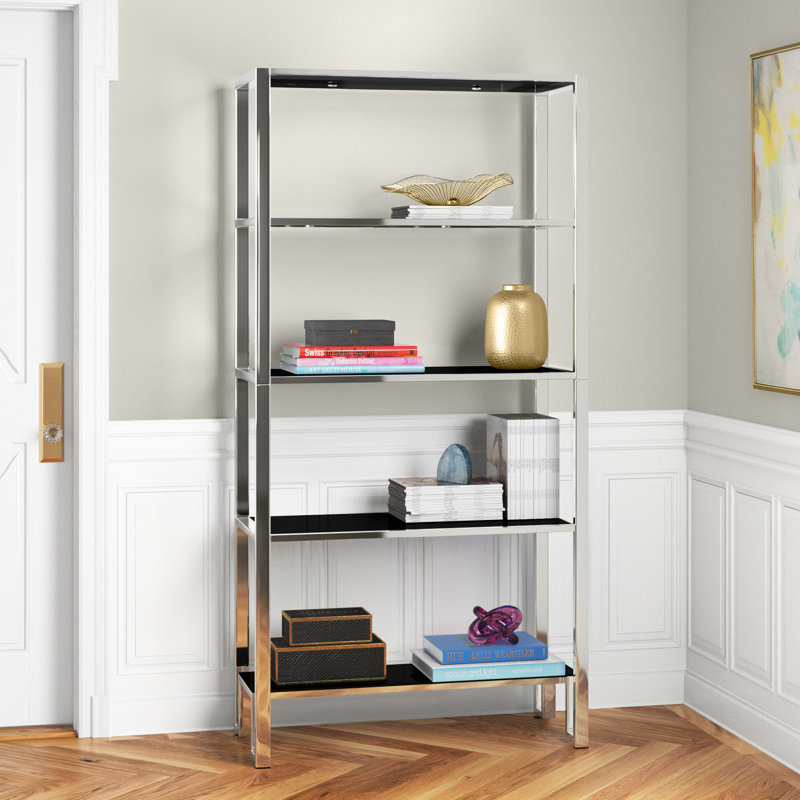 Etta Avenue™ Bianca Iron Etagere Bookcase & Reviews | Wayfair
