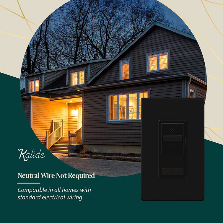 TOPGREENER Gradateur de lumière Kalide, 3 voies, 200W DEL / CFL, fil ...