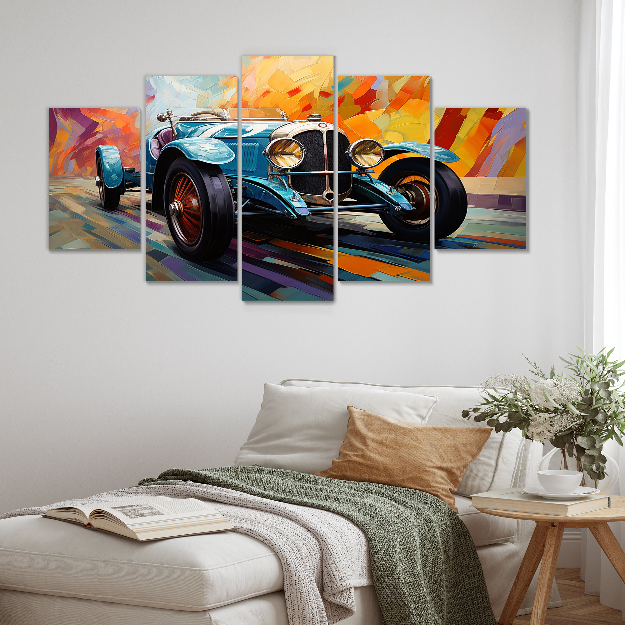 Trent Austin Design® Blue And Yellow Vintage Race Tracks II - Race ...