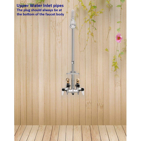 Beniar Outdoor Shower Fixture System,Double Handle Shower Faucet with ...