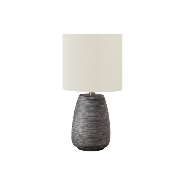 Wrought Studio Lighting, 19"H, Table Lamp, Grey Ceramic, Ivory / Cream ...
