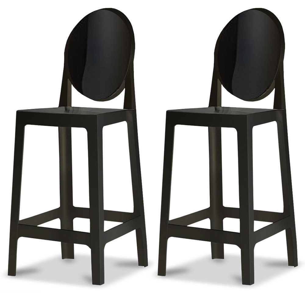Orren Ellis 30" Seat Height Plastic Bar Stools for Dining Kitchen Hotel ...