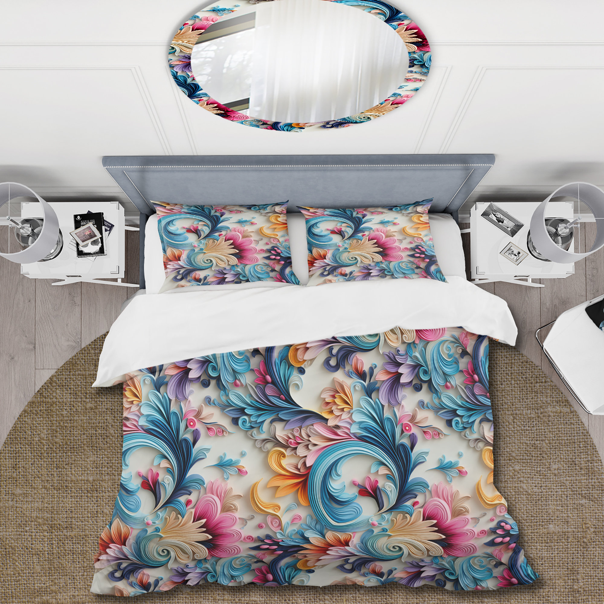 Design Art Pastel Springtime Floral Symphony Ballet Bedding | Wayfair