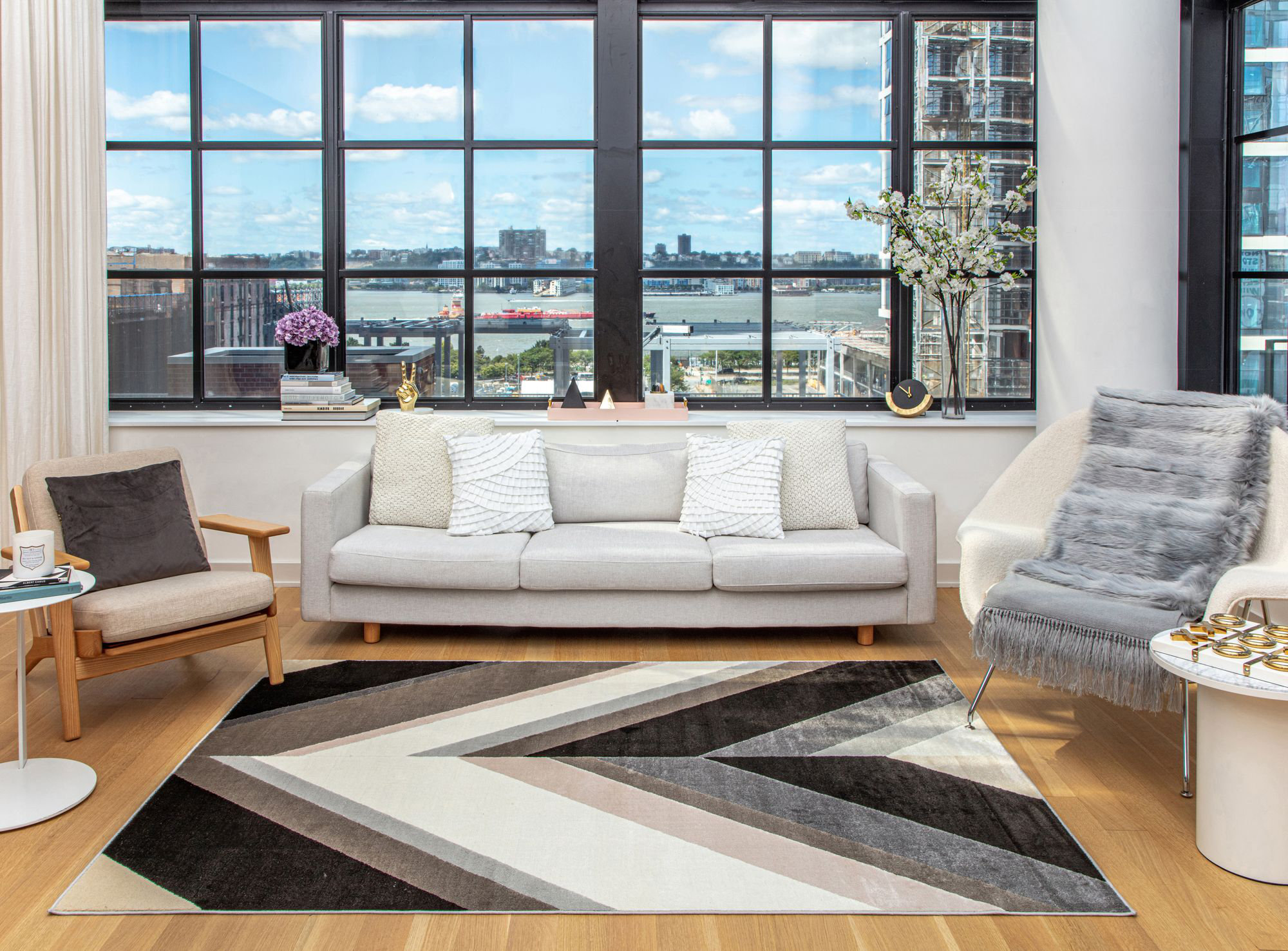 Elizabeth Sutton Collection Vera Modern Midnight Magic Area Rug | Wayfair