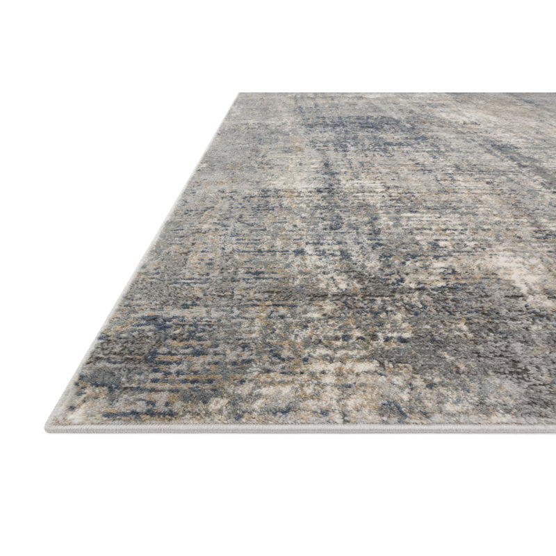 Williston Forge Eleanore Performance Denim/Slate Rug & Reviews | Wayfair
