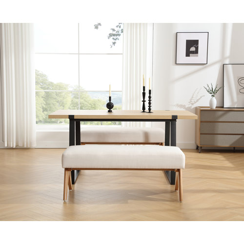 Latitude Run® Logyn Linen Upholstered Bench | Wayfair