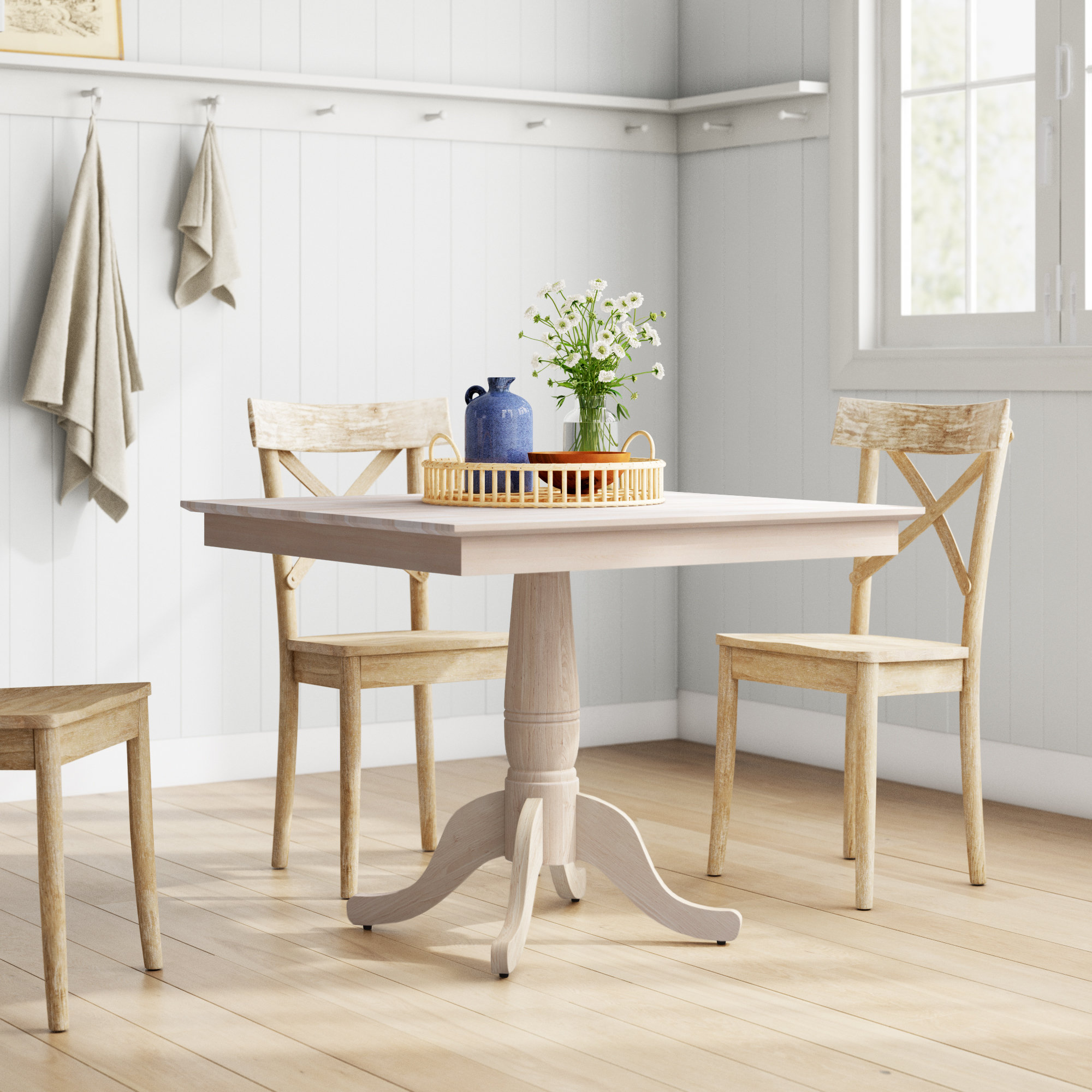 August Grove Arza Solid Wood Pedestal Dining Table & Reviews | Wayfair