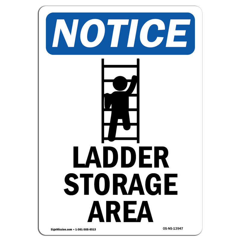 SignMission Ladder Storage Area Sign | Wayfair
