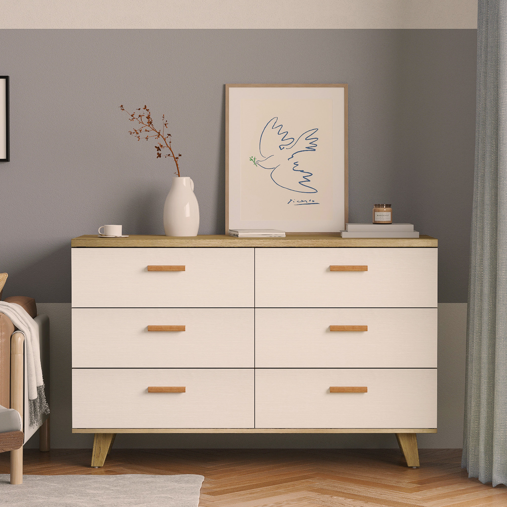 Latitude Run® Drawer Dresser Buffet Sideboard Cabinet with Storage ...
