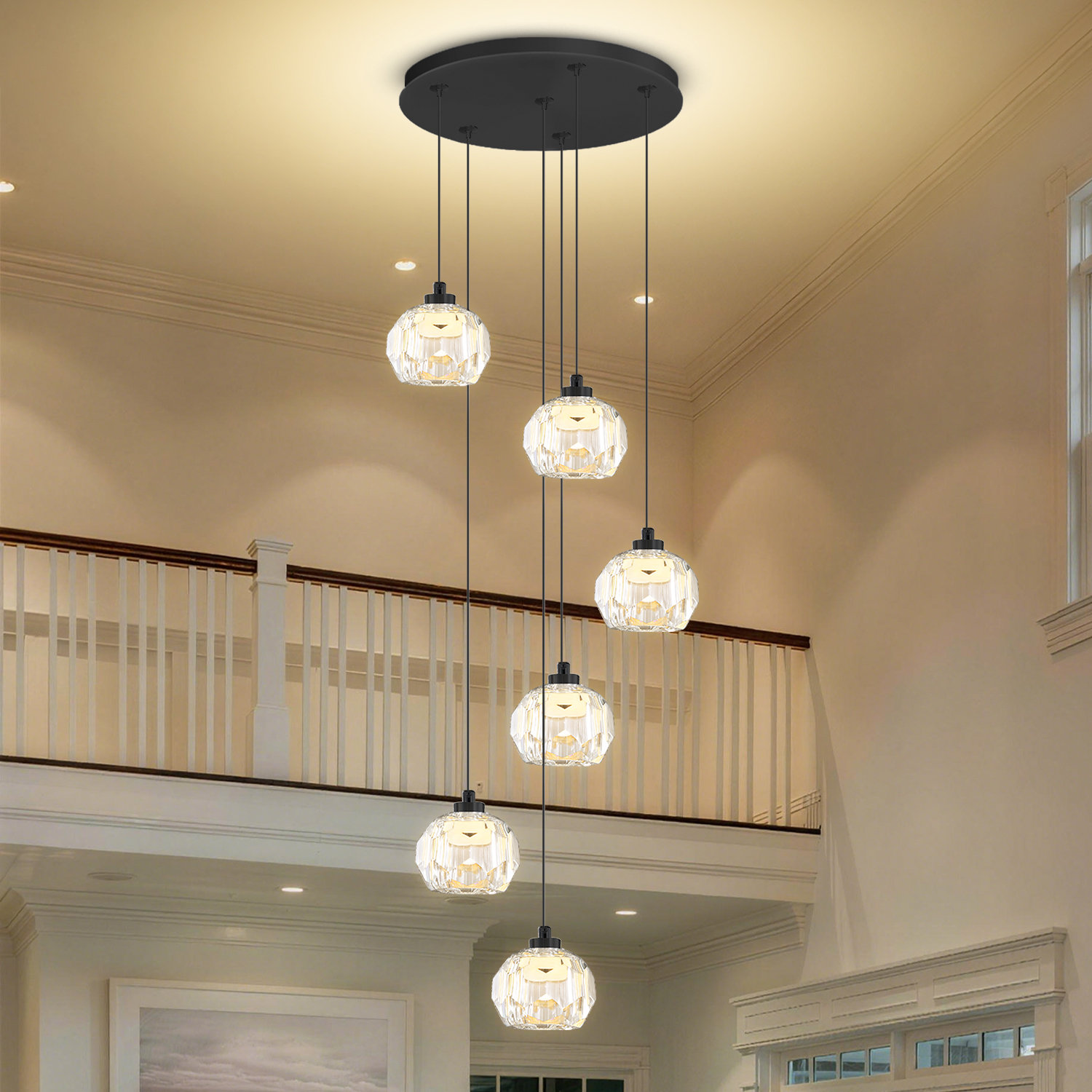 Mercer41 6 Crystal Modern Adjustable Chandeliers | Wayfair