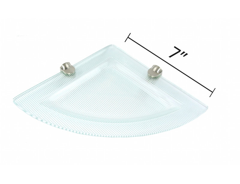 Abolos Triangle Glass Corner Shelf with Adjustable Shelves | Wayfair