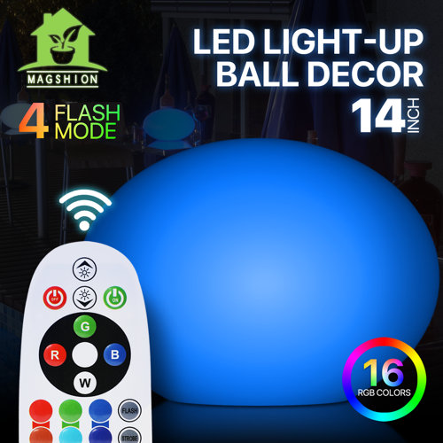 Wrought Studio Plazonja LED Egg Shape Lamp Color Changing Night Light ...