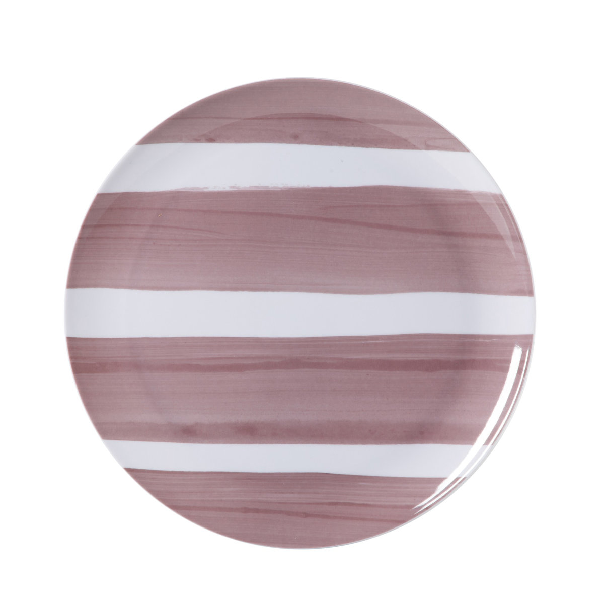 Gibson Home Cottage Stripes 12 Piece Unbreakable Melamine Plates and ...