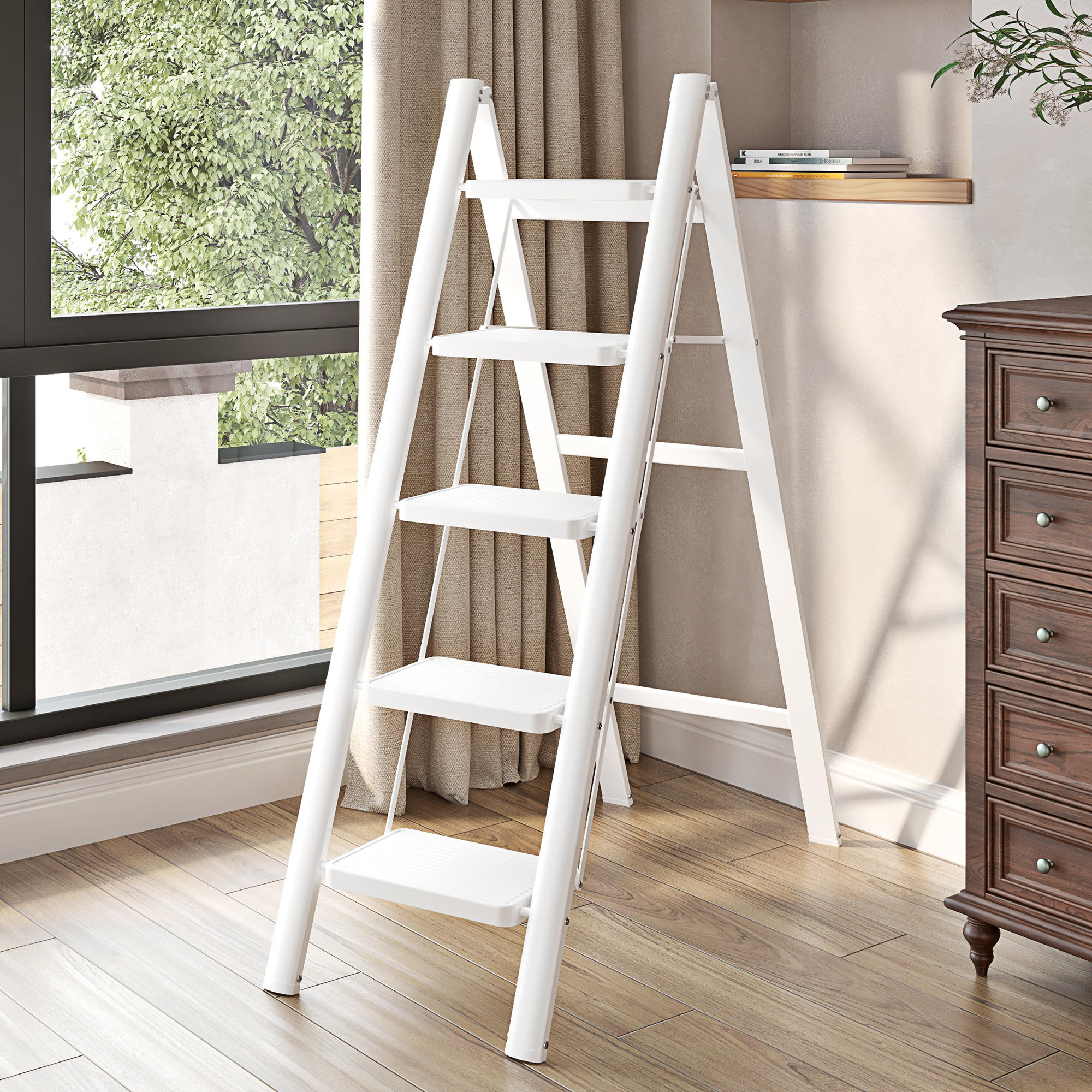 WFX Utility™ 5 - Step Lightweight Folding Small Step Ladder | Wayfair