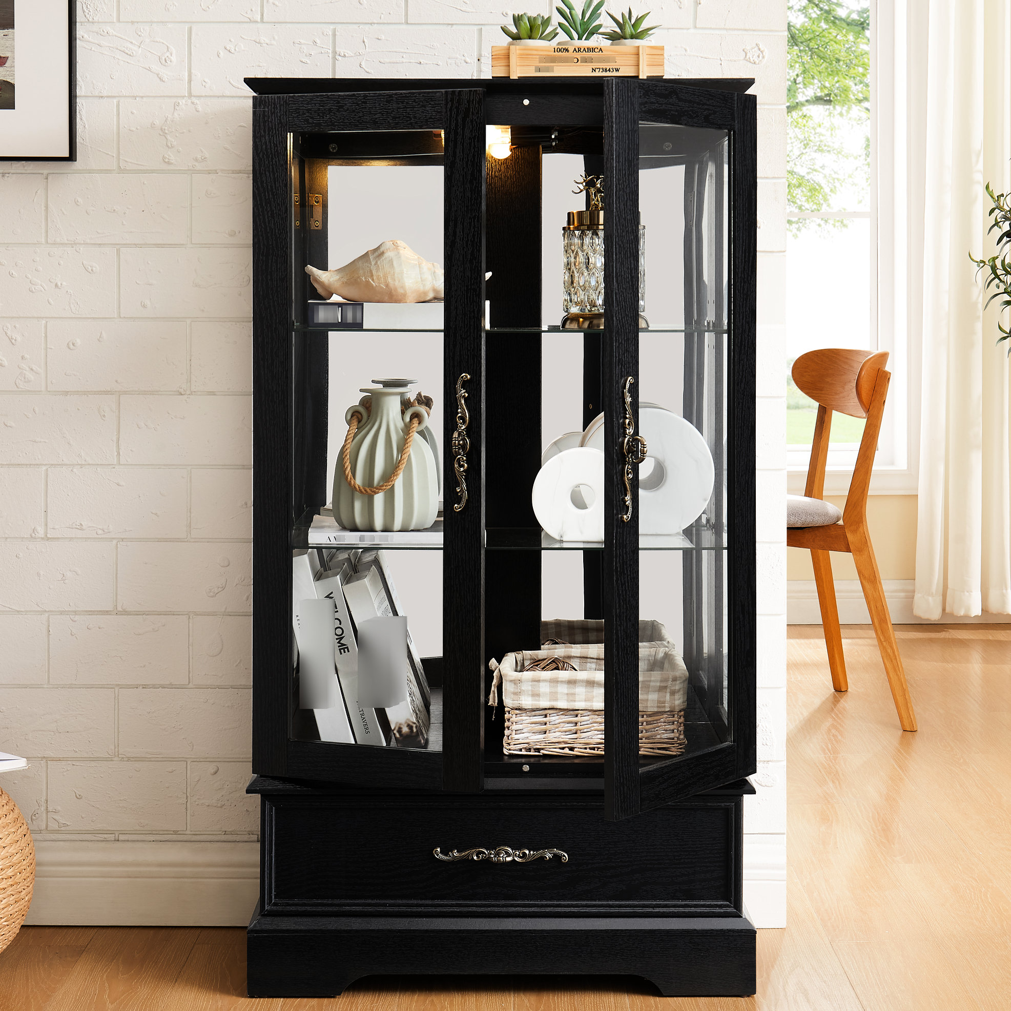 Red Barrel Studio® Elegant 2 - Door Display With Integrated Lighting ...