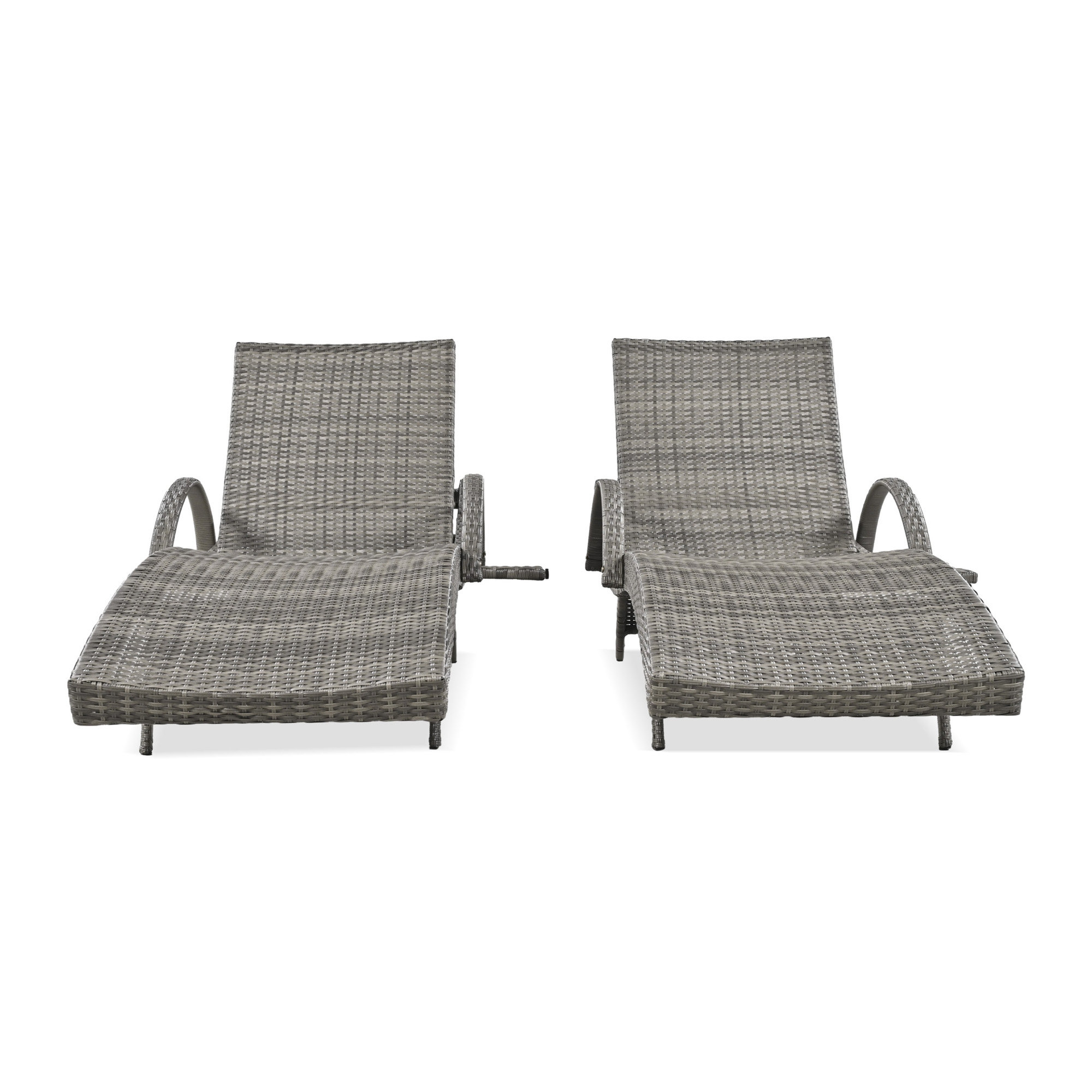 One Allium Way® 80'' Outdoor Wicker Chaise Lounge Chairs Set of 2 ...