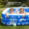 HOMSHADE Inflatable Pool with Canopy, Family Size Swimming Pool ...