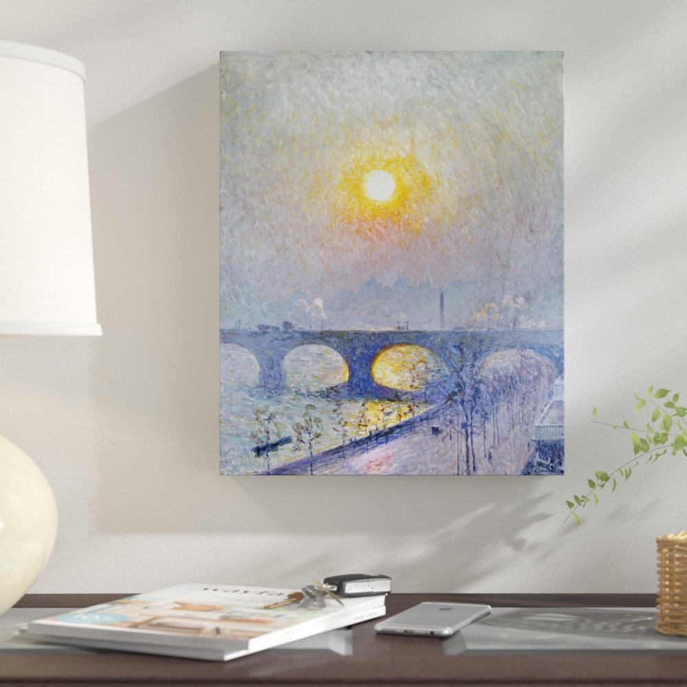 East Urban Home 'Sunset Over Waterloo Bridge' Graphic Art Print on ...