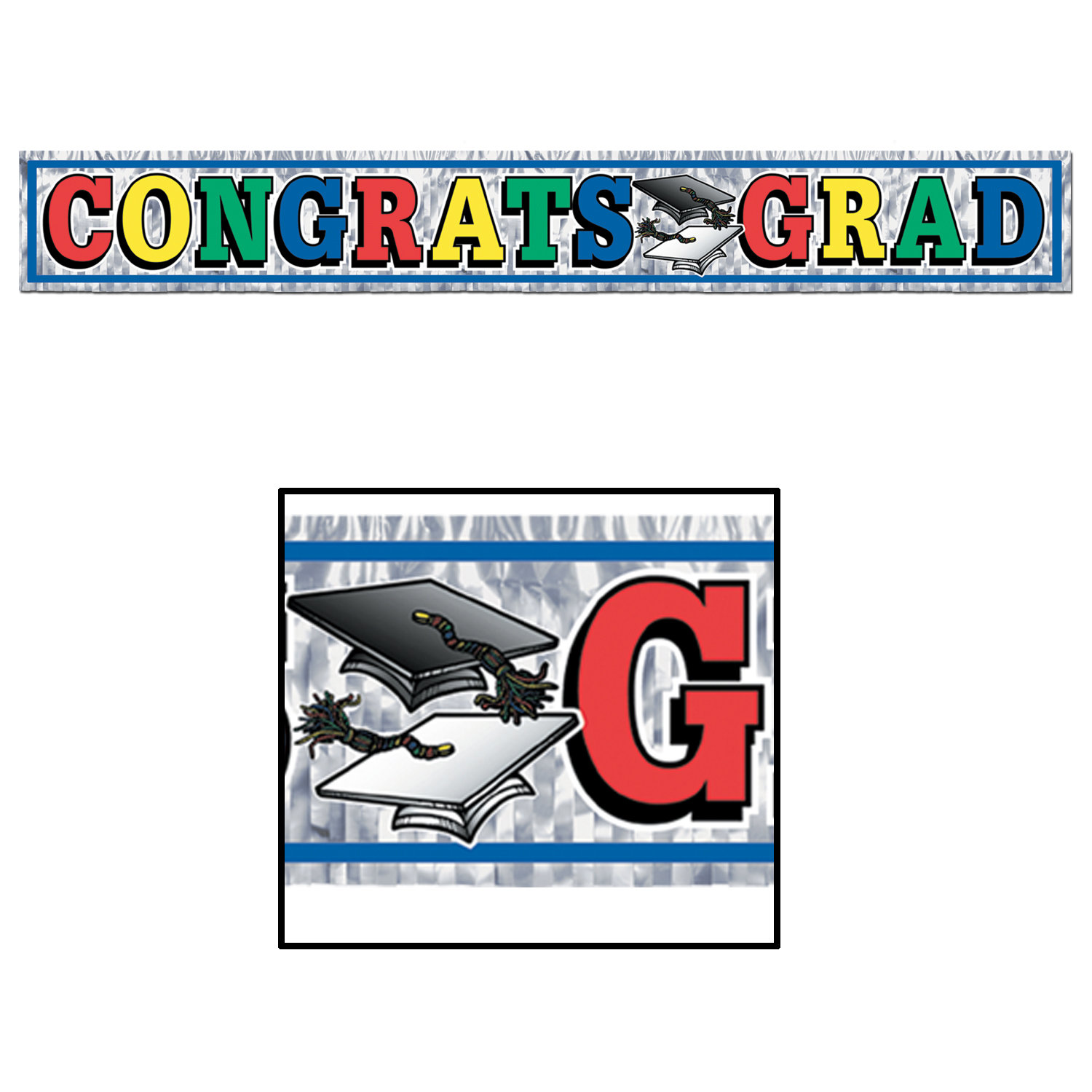 The Party Aisle™ Graduation Metallic Congrats Grad Fringe Banner | Wayfair