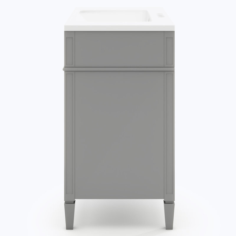 Charlton Home® Clancie 36'' Single Bathroom Vanity with Ceramic Top ...
