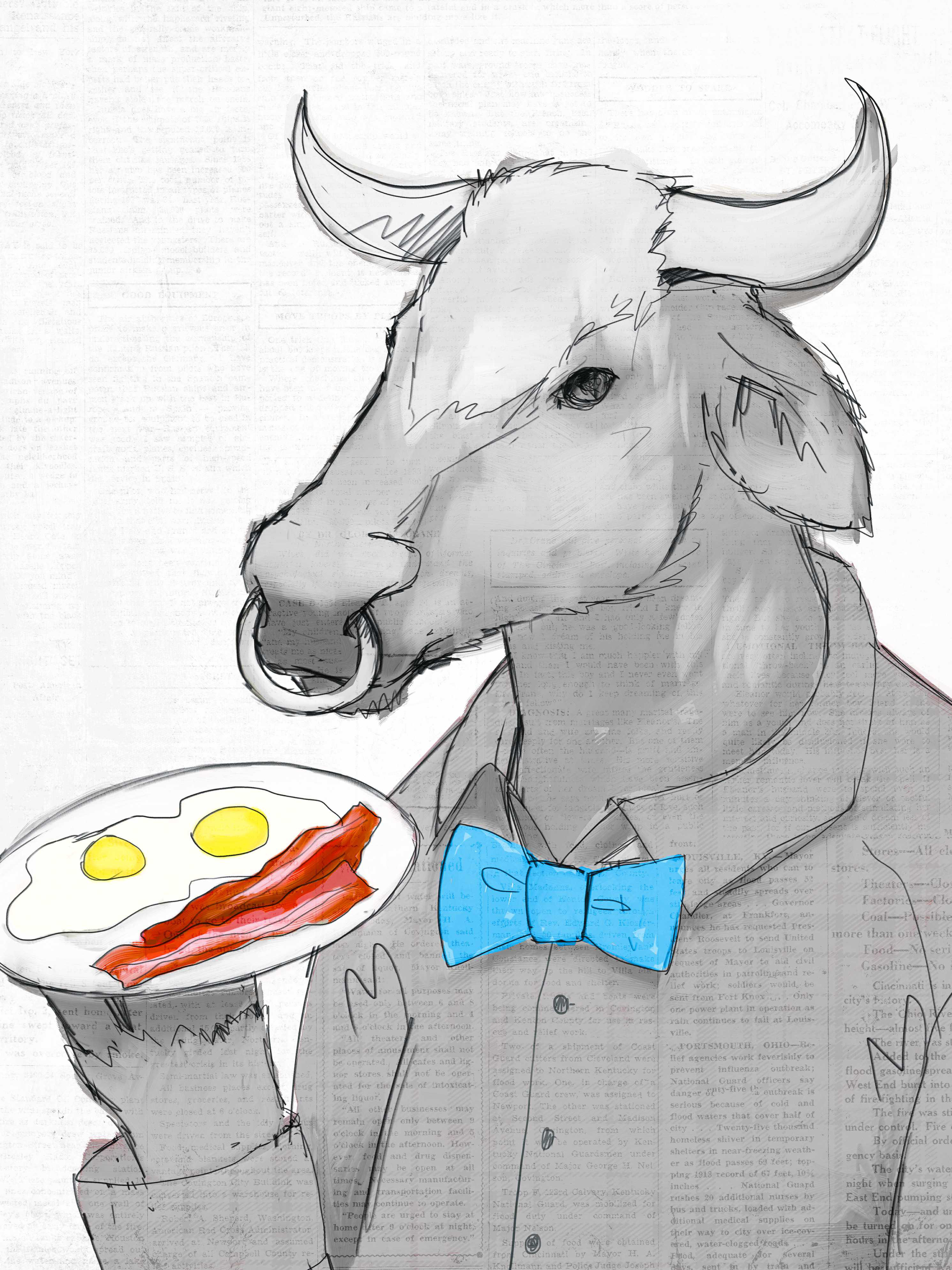 Trinx Hipster Cow Fried - Wayfair Canada
