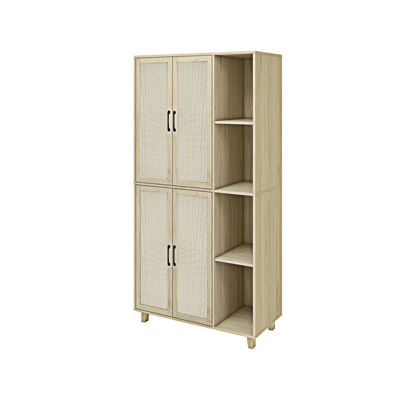 Bay Isle Home™ 4 Door Storage Cabinet with 4 Shelves | Wayfair
