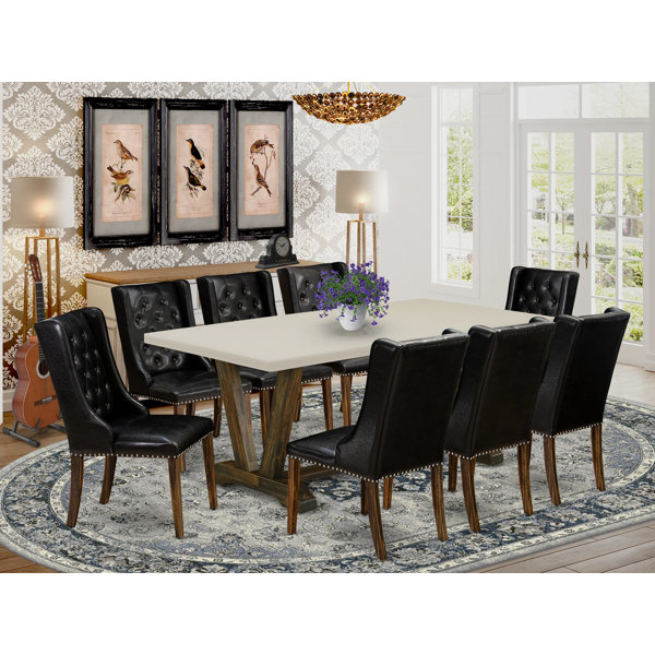 Winston Porter Adryanna 9 - Piece Trestle Dining Set - Wayfair Canada