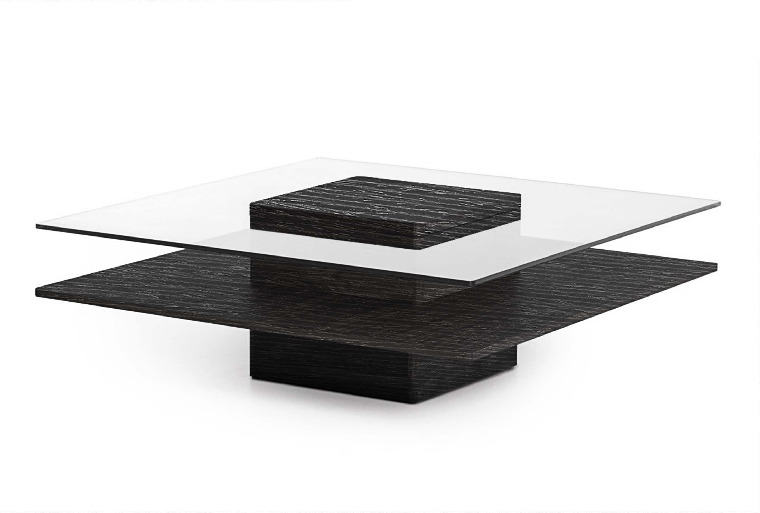 Orren Ellis Modern Grey Elm & Glass Coffee Table - Wayfair Canada