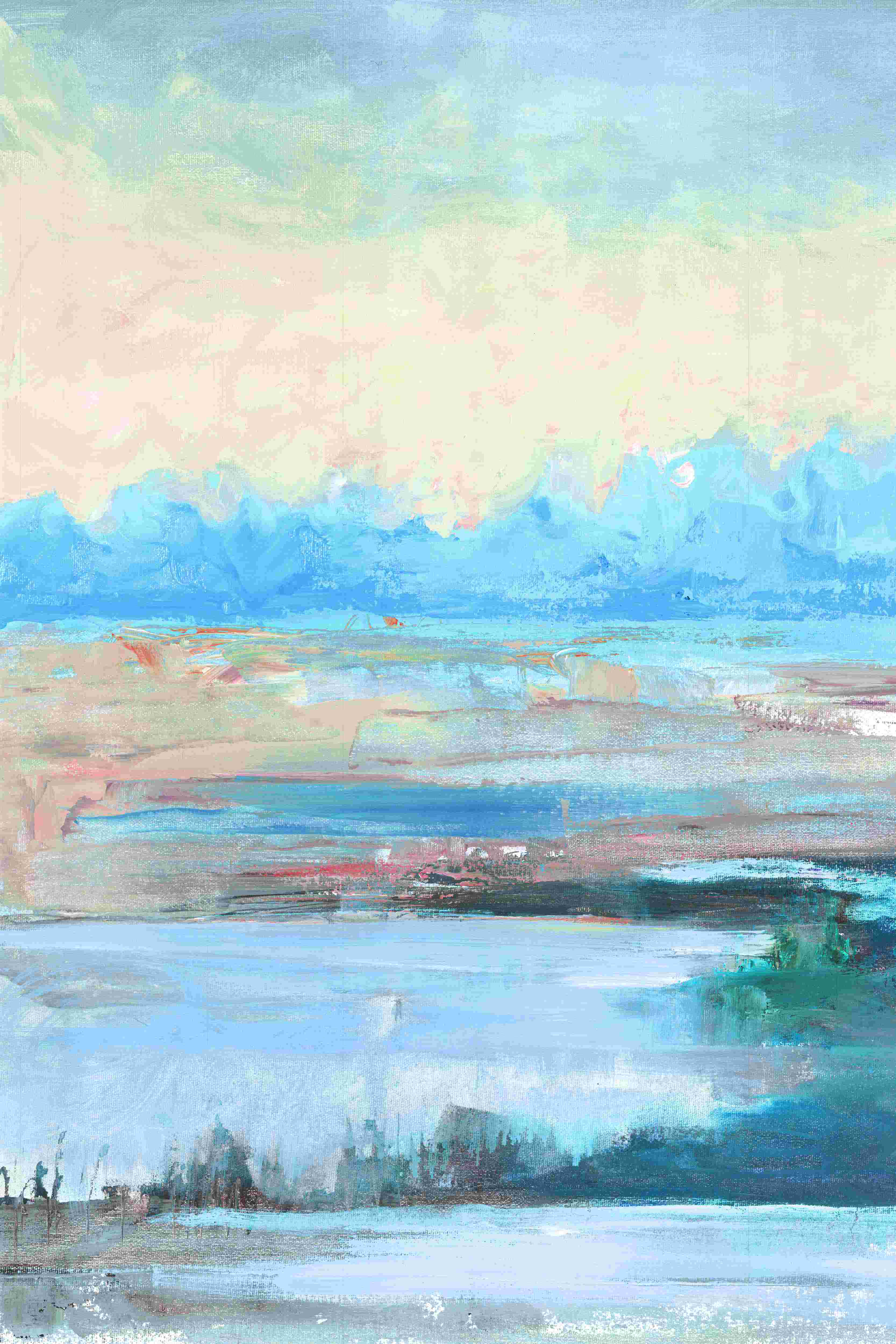 Wrought Studio™ Abstract Scape 1 - Wrapped Canvas Painting | Wayfair