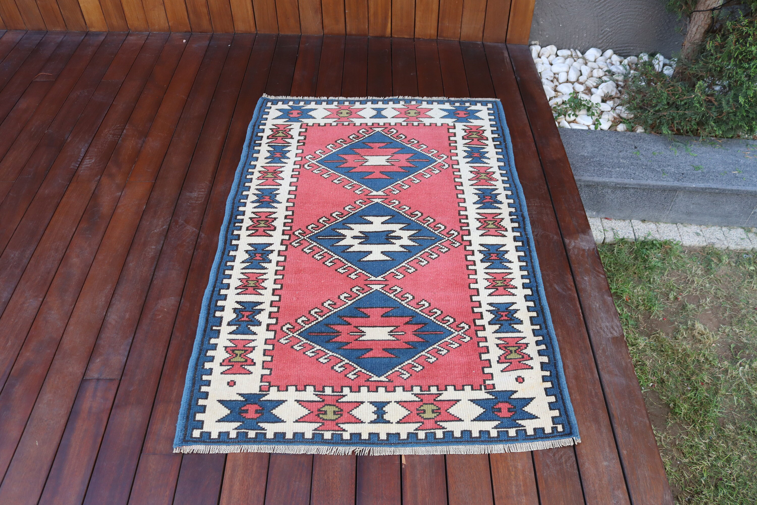 Union Rustic Vintage Turkish Door Mat With Handwoven Geometric Design ...