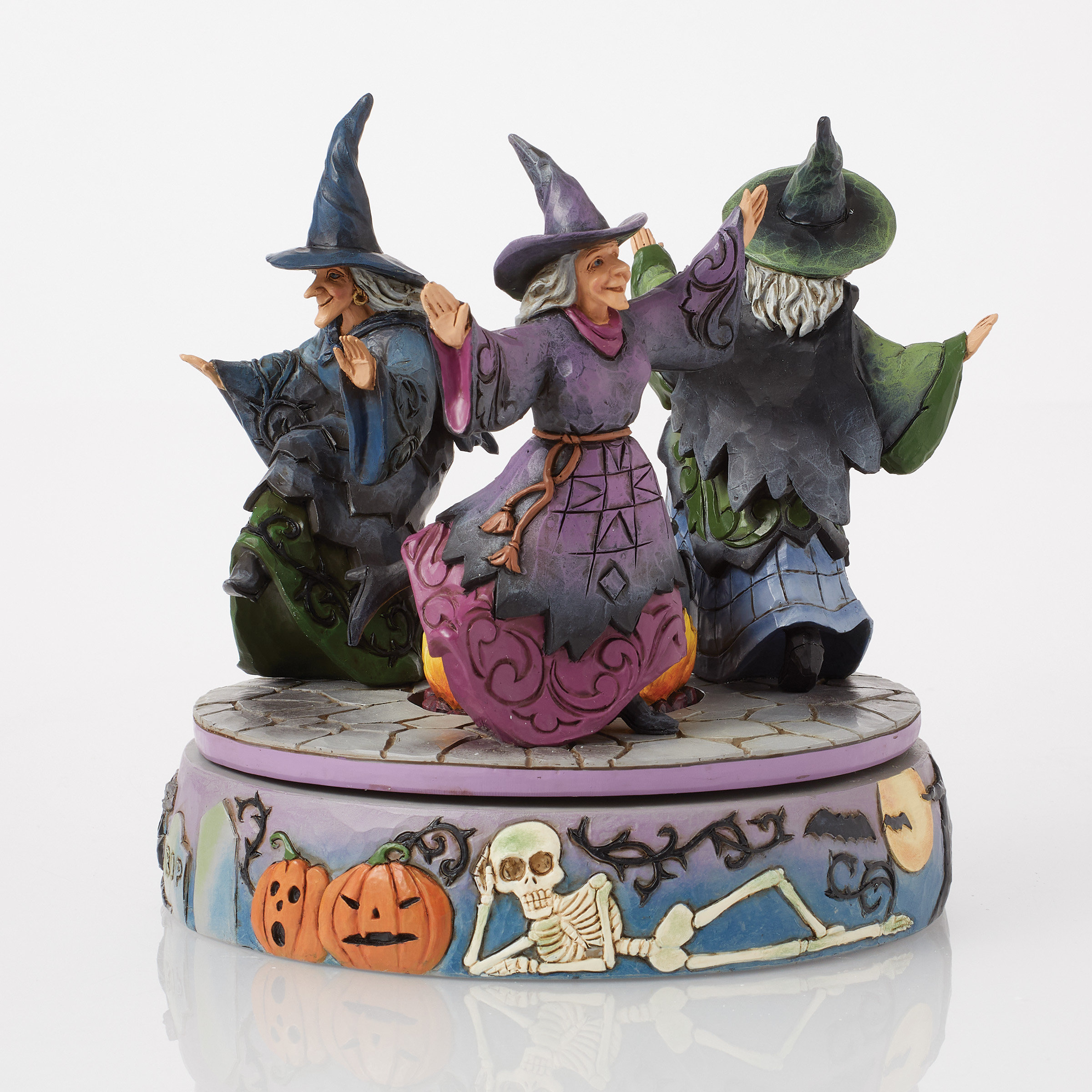 Jim Shore Heartwood Creek Halloween Witches Dancing Around Cauldron ...
